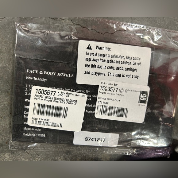 Dolls Kill | Makeup | Dollskill New Face Body Stick On Spider Gem Eye ...